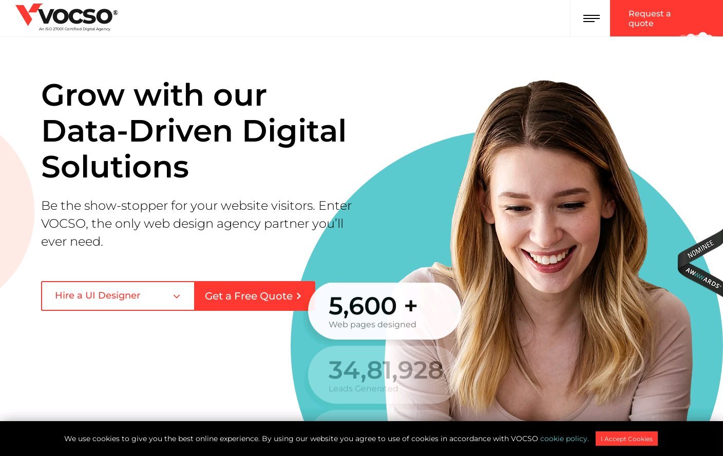 VOCSO Website (Web design inspiration)
